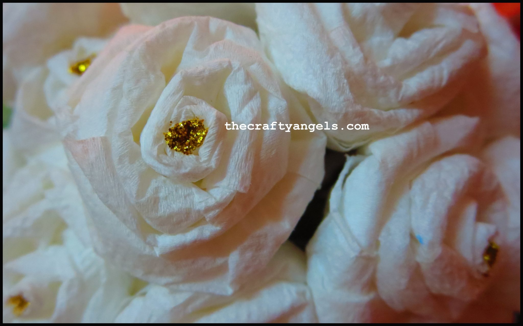 How to make Tissue Paper Rose Flowers #8 - The Crafty Angels