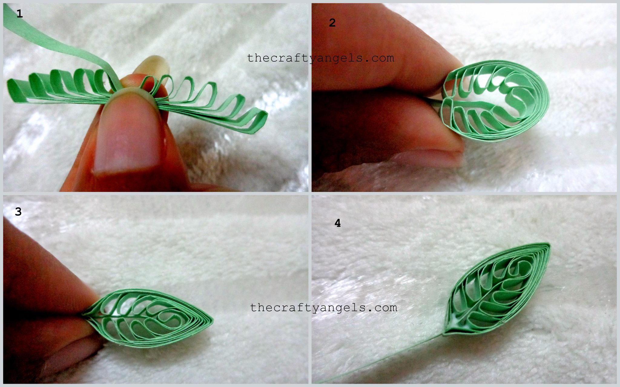 Quilling Technique Tutorial :How to make Quilling Leaves without tools ...
