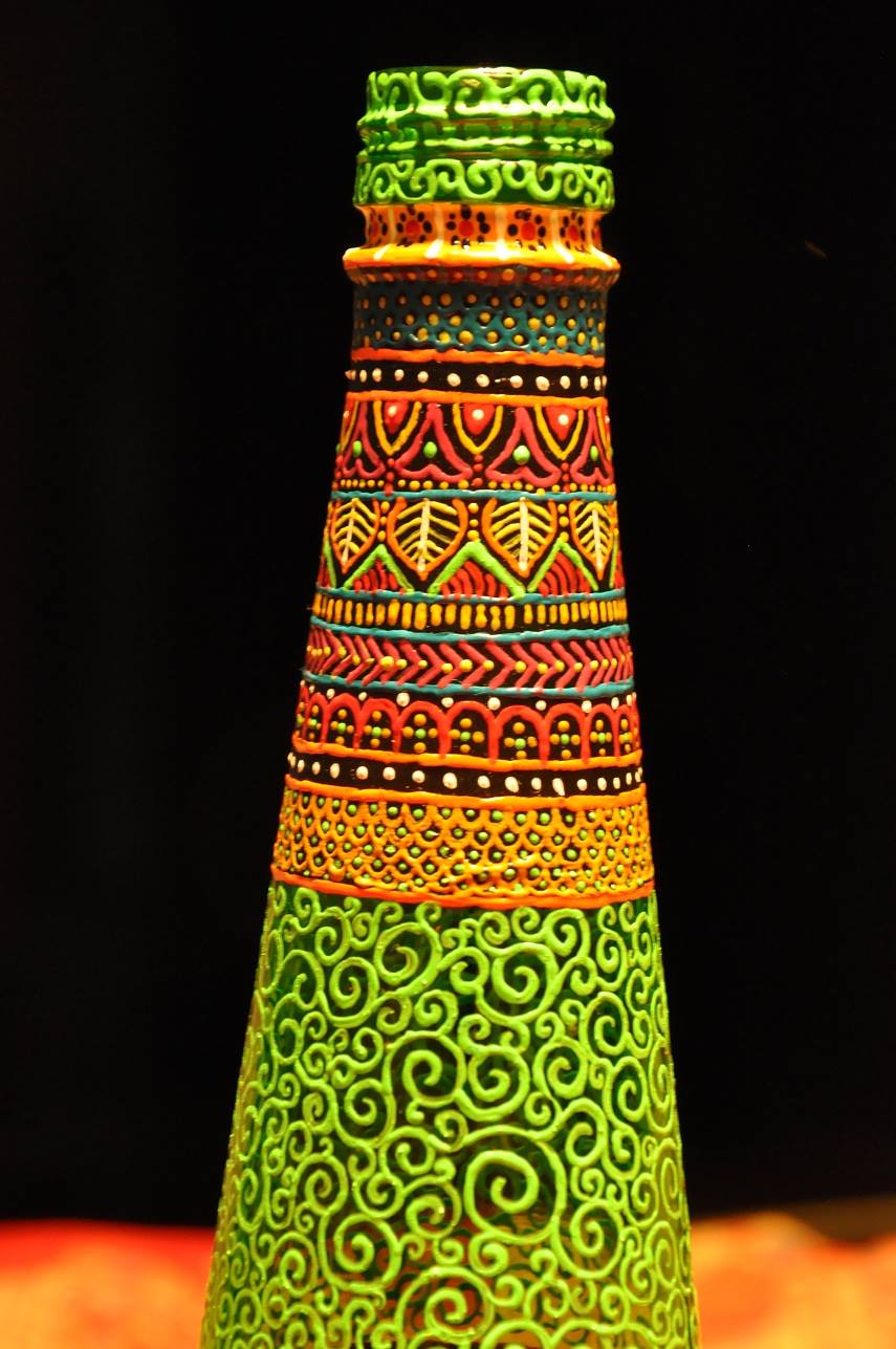 Madhukari Bottle Art by Ms. Madhu Gajjala #15 » The Crafty Angels
