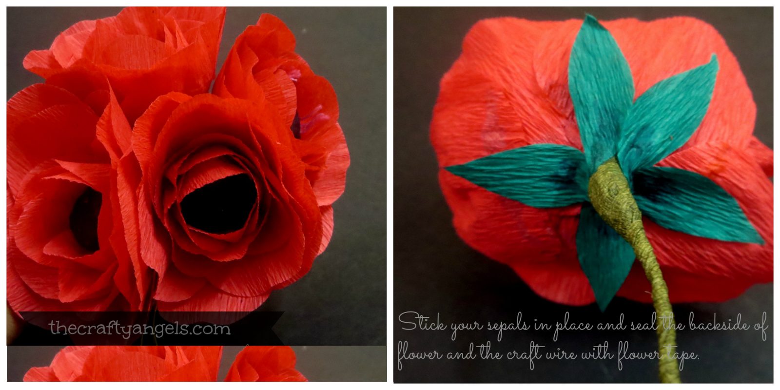 Easy Crepe Paper Flower Tutorial » The Crafty Angels