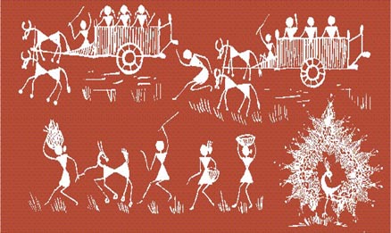 A Complete Warli painting Tutorial Guide » The Crafty Angels