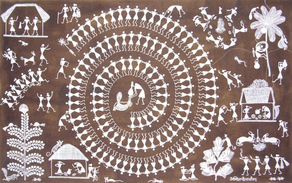 A Complete Warli painting Tutorial Guide » The Crafty Angels