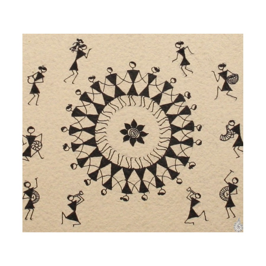 A Complete Warli painting Tutorial Guide » The Crafty Angels