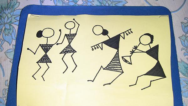 A Complete Warli painting Tutorial Guide » The Crafty Angels