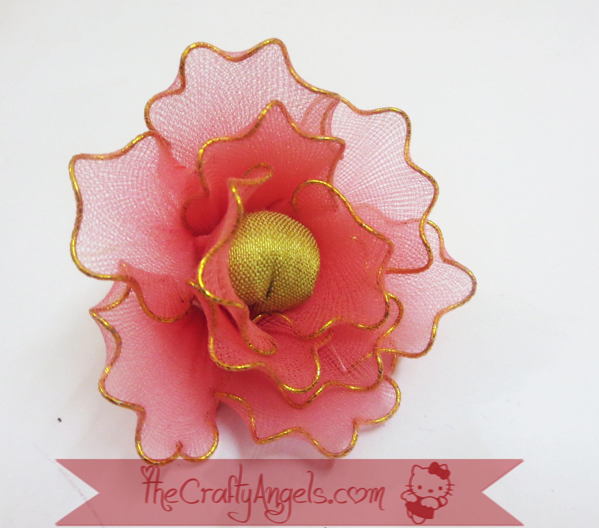 Easy Stocking Flower tutorial » The Crafty Angels