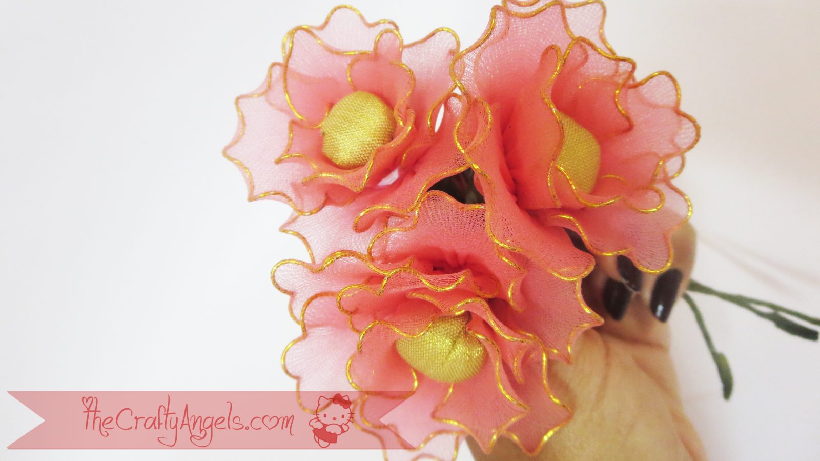 Easy Stocking Flower tutorial » The Crafty Angels