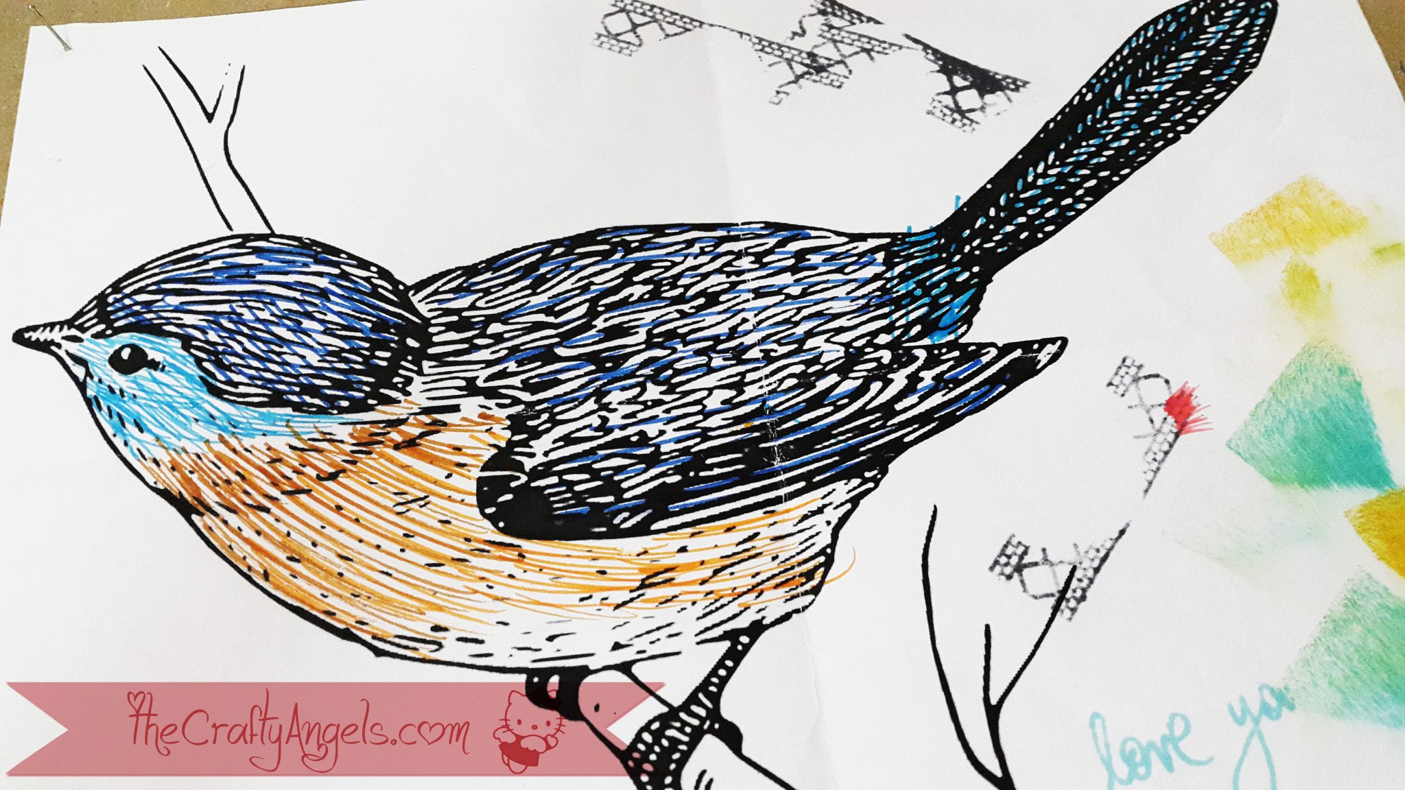 Quilling Combing technique : Quilled bird » The Crafty Angels