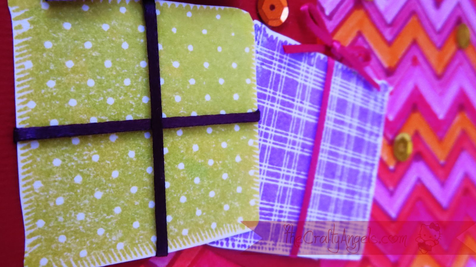 Handmade Christmas Card with gift boxes » The Crafty Angels