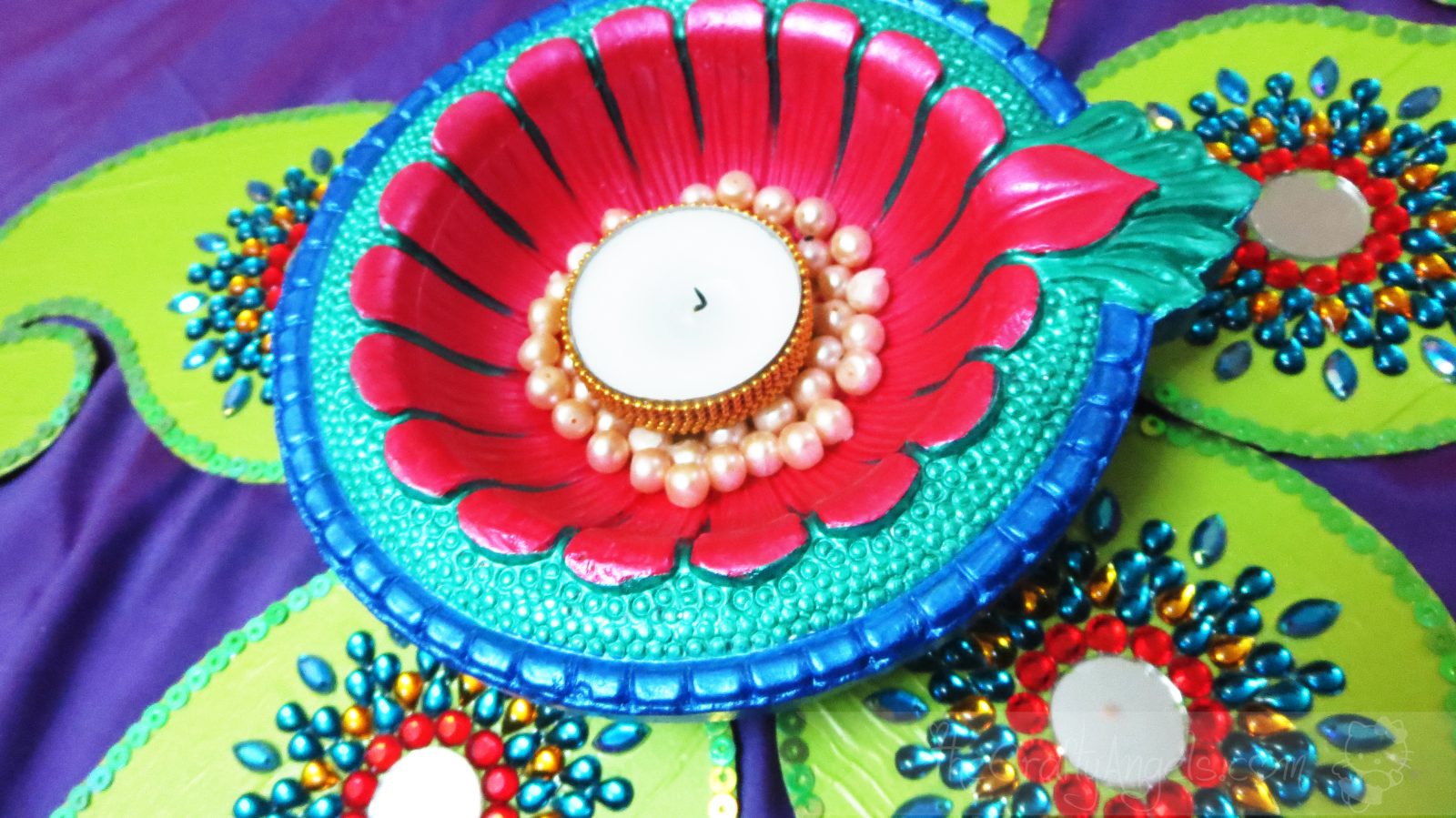 How to paint diya for diwali » The Crafty Angels
