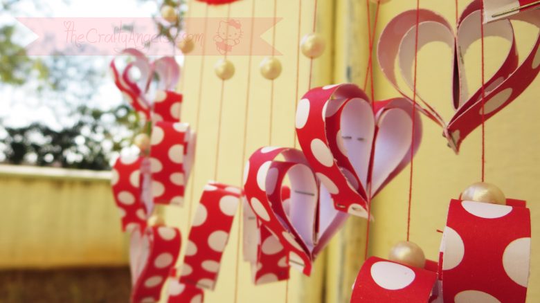Paper hearts Wall hanging tutorial » The Crafty Angels