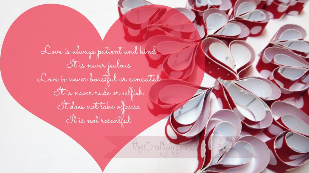 Valentines day Paper hearts tutorial, » The Crafty Angels