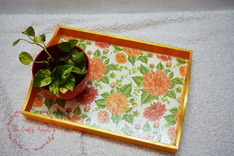 Decoupage Tray Tutorial » The Crafty Angels