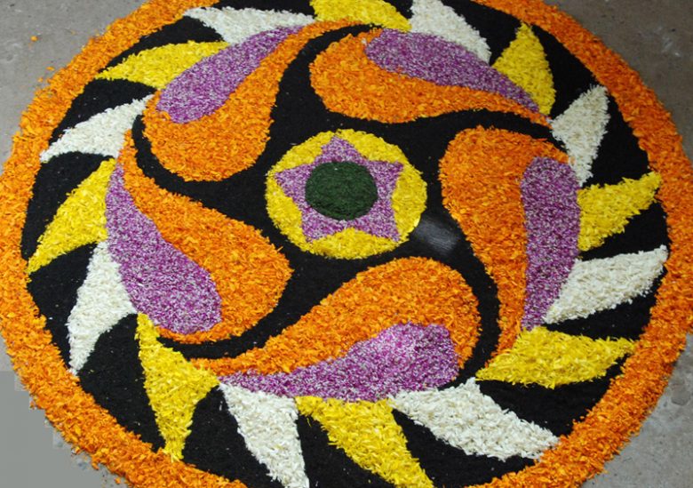 How to make onam pookkalam easily » The Crafty Angels