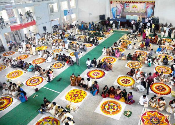 How to make onam pookkalam easily » The Crafty Angels