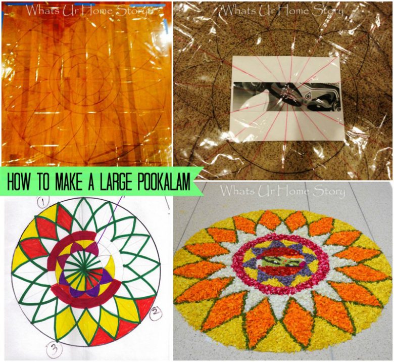 How to make onam pookkalam easily » The Crafty Angels