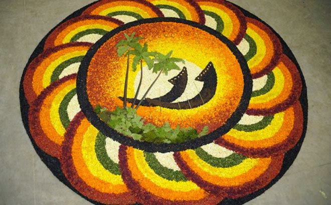 How to make onam pookkalam easily » The Crafty Angels
