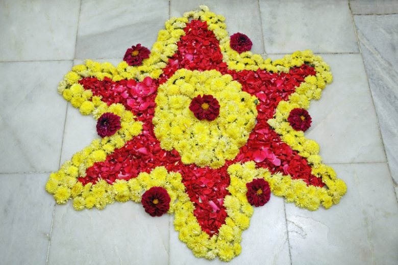 How to make onam pookkalam easily » The Crafty Angels