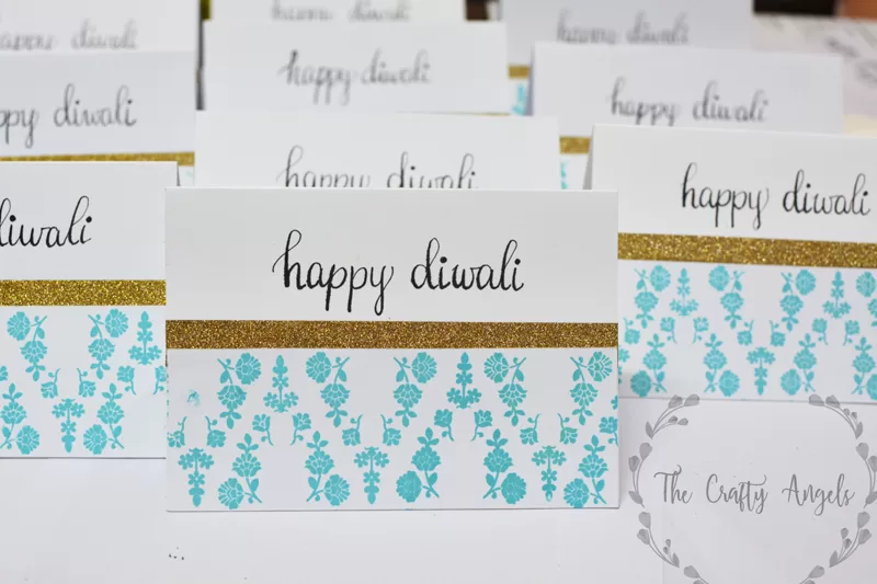 Handmade Diwali Card : Cards for a Cause - The Crafty Angels