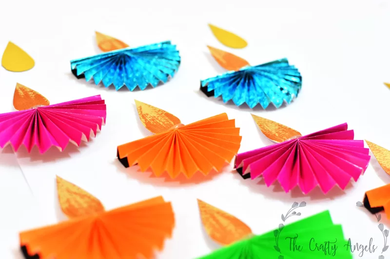 Diwali craft for kids : Paper Diya - The Crafty Angels