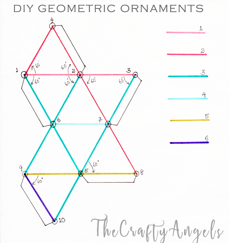 DIY Geometric Paper ornaments for Christmas » The Crafty Angels