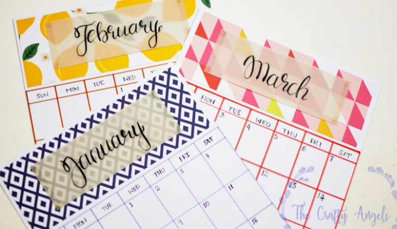 DIY Planner Calendar for 2017 » The Crafty Angels