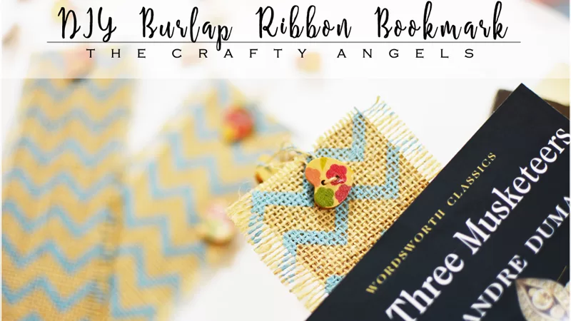 Making Burlap ribbon bookmark in ten minutes - The Crafty Angels
