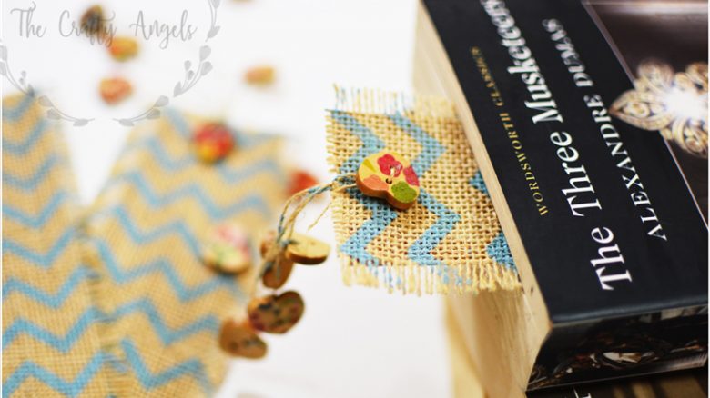 Making Burlap ribbon bookmark in ten minutes » The Crafty Angels