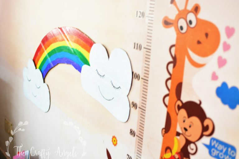 DIY Rainbow nursery wall decor with old cardboards » The Crafty Angels