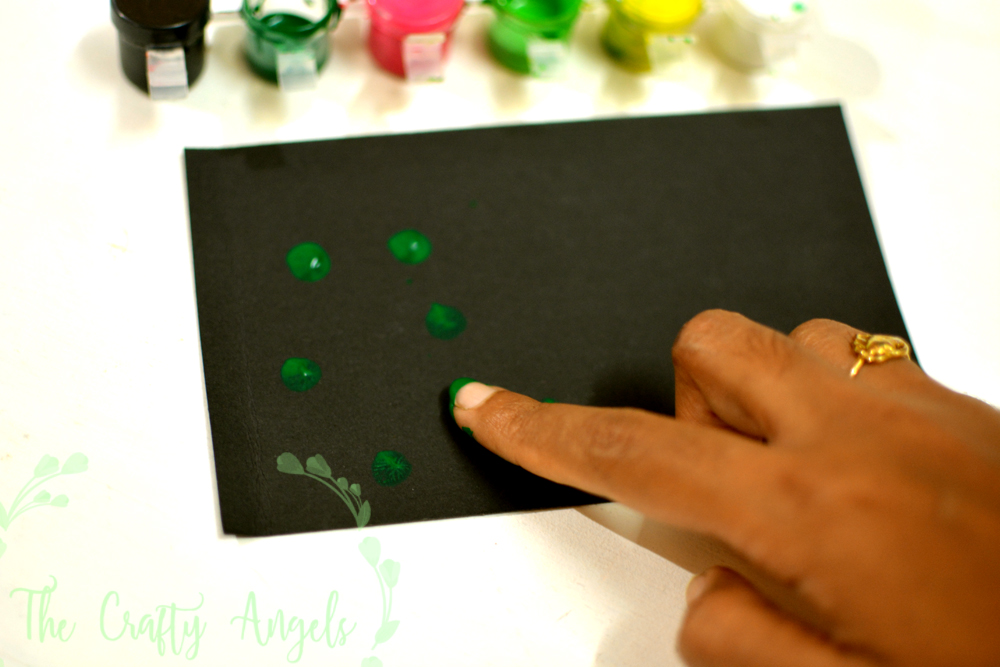 Kids Fingerprint Christmas Tree Card Activity » The Crafty Angels