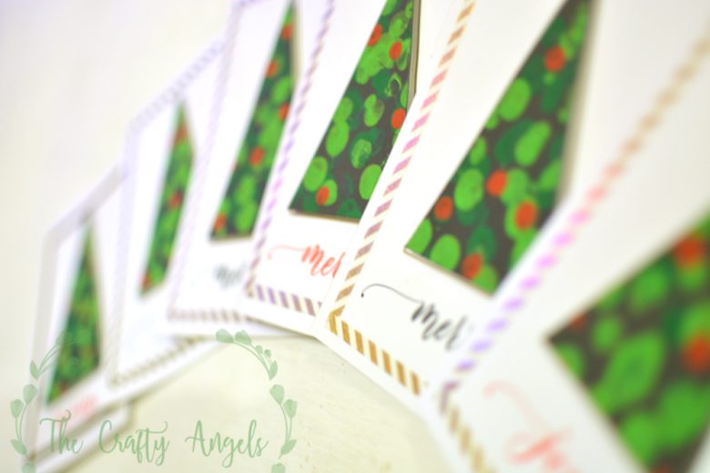 Kids Fingerprint Christmas Tree Card Activity » The Crafty Angels