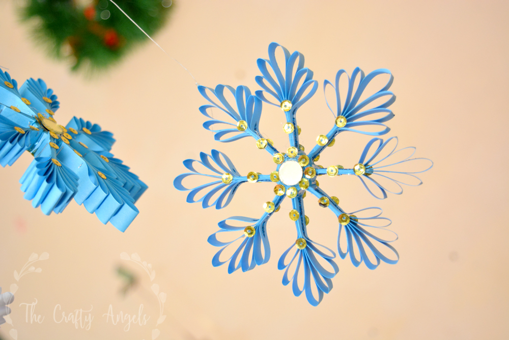 DIY Paper snowflakes Christmas Ornaments Tutorial » The Crafty Angels