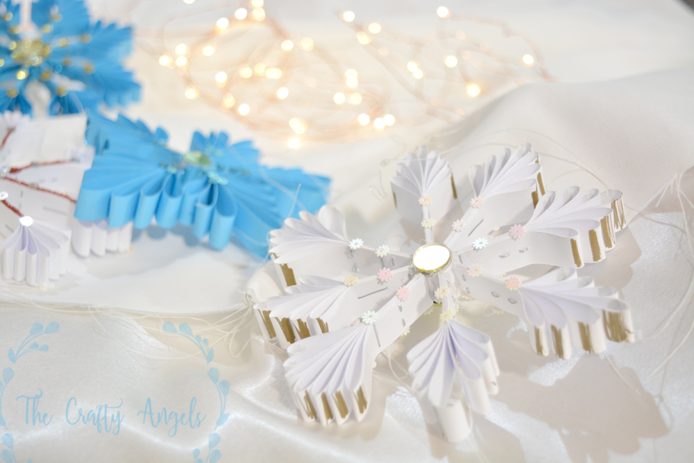 DIY Paper snowflakes Christmas Ornaments Tutorial » The Crafty Angels