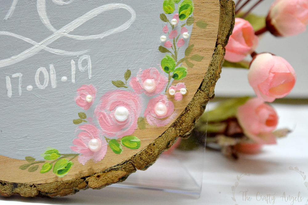 Hand Painted Wood Slice Name Board » The Crafty Angels