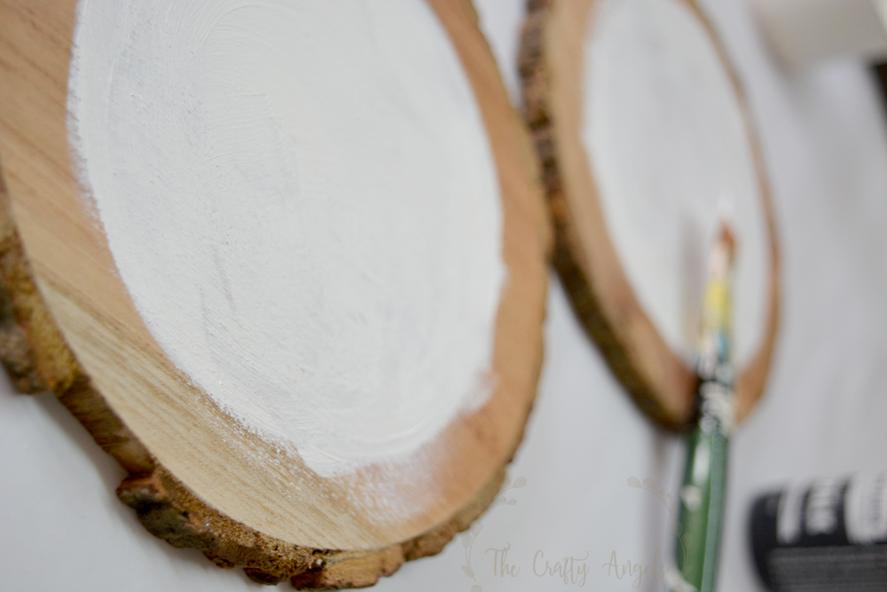 Hand Painted Wood Slice Name Board » The Crafty Angels