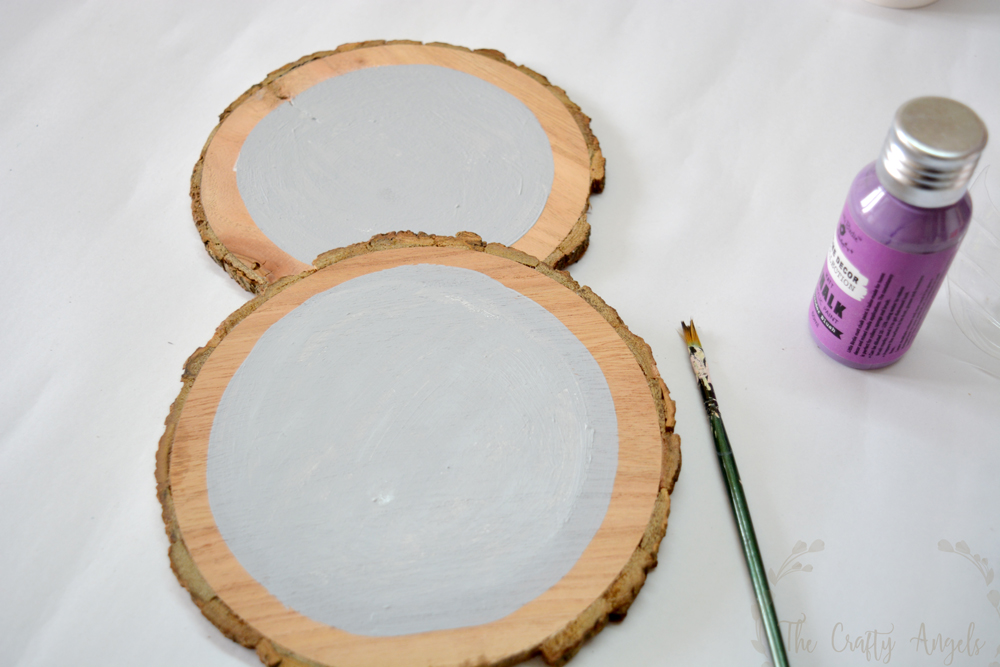 Hand Painted Wood Slice Name Board » The Crafty Angels