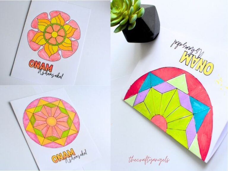 Onam Activity : Creative Printable Greeting Cards to Color » The Crafty ...