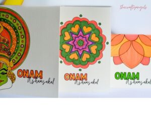 Onam Activity : Creative Printable Greeting Cards to Color » The Crafty ...