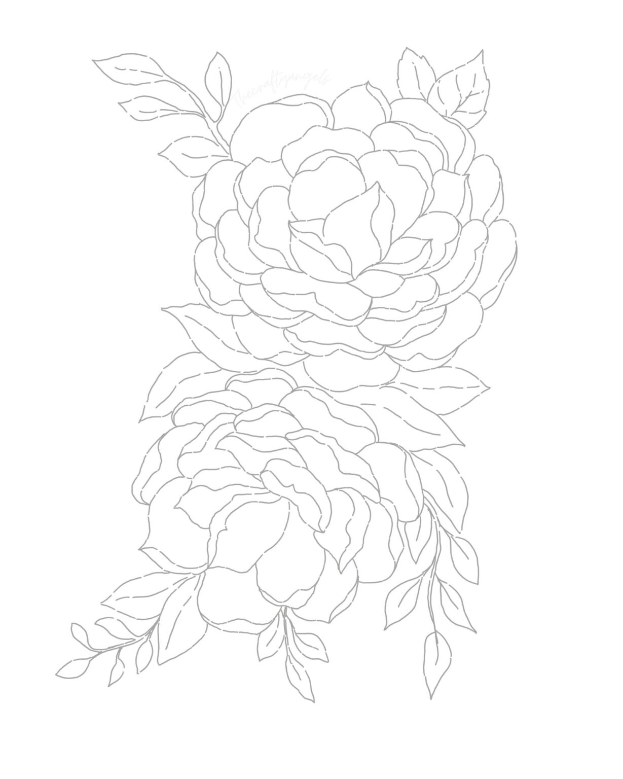Botanical Floral Coloring Sheets Set of 5 » The Crafty Angels