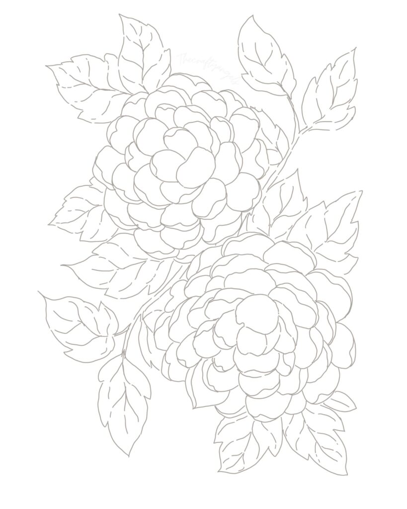 Botanical Floral Coloring Sheets Set of 5 » The Crafty Angels
